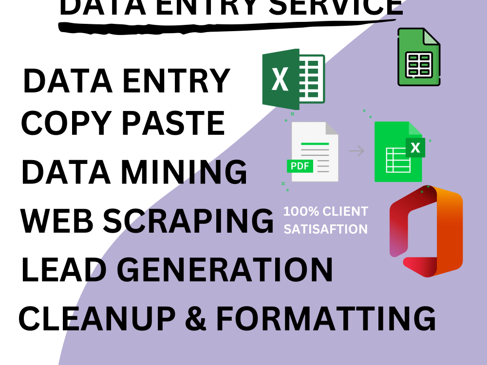 Data entry, web research, typing, copy paste, web scraping and data mining | Upwork