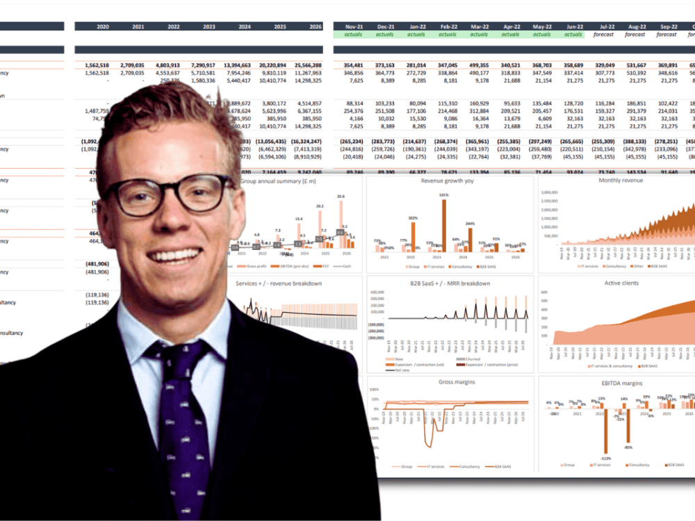 An expert financial model template in excel (SaaS, E-commerce, Services ...