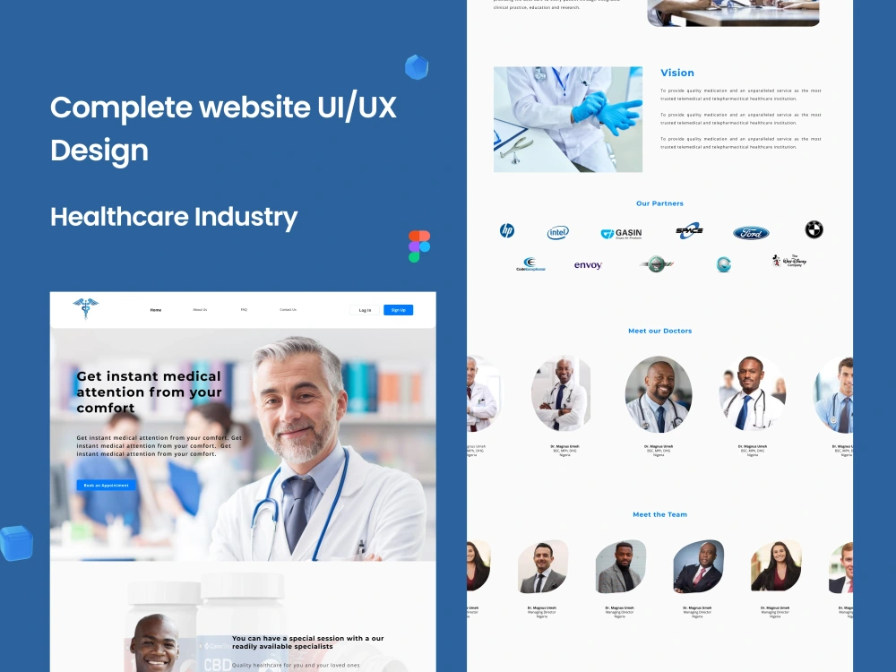 A Website UI/UX Design and Platform UI/UX Design for Healthcare App ...