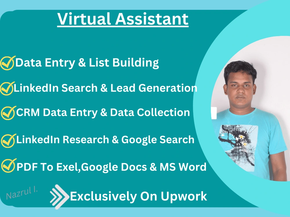 Data entry, data collection, web research, typing, copy paste &data mining | Upwork