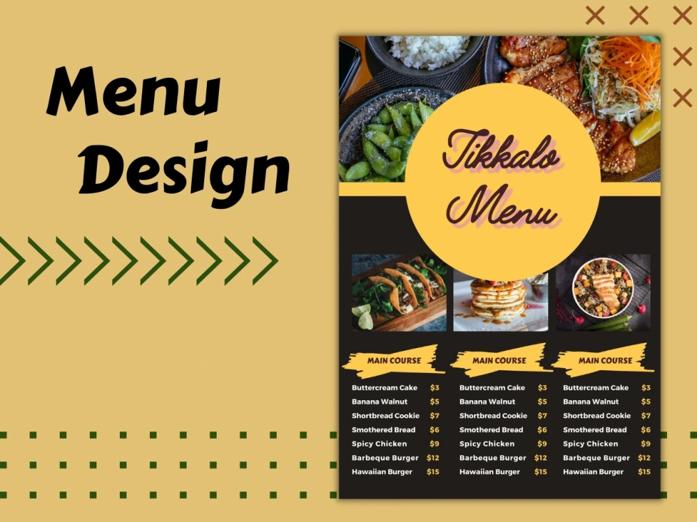 An Attractive, Eye-catching Menu Card Design (for Print or Screen ...