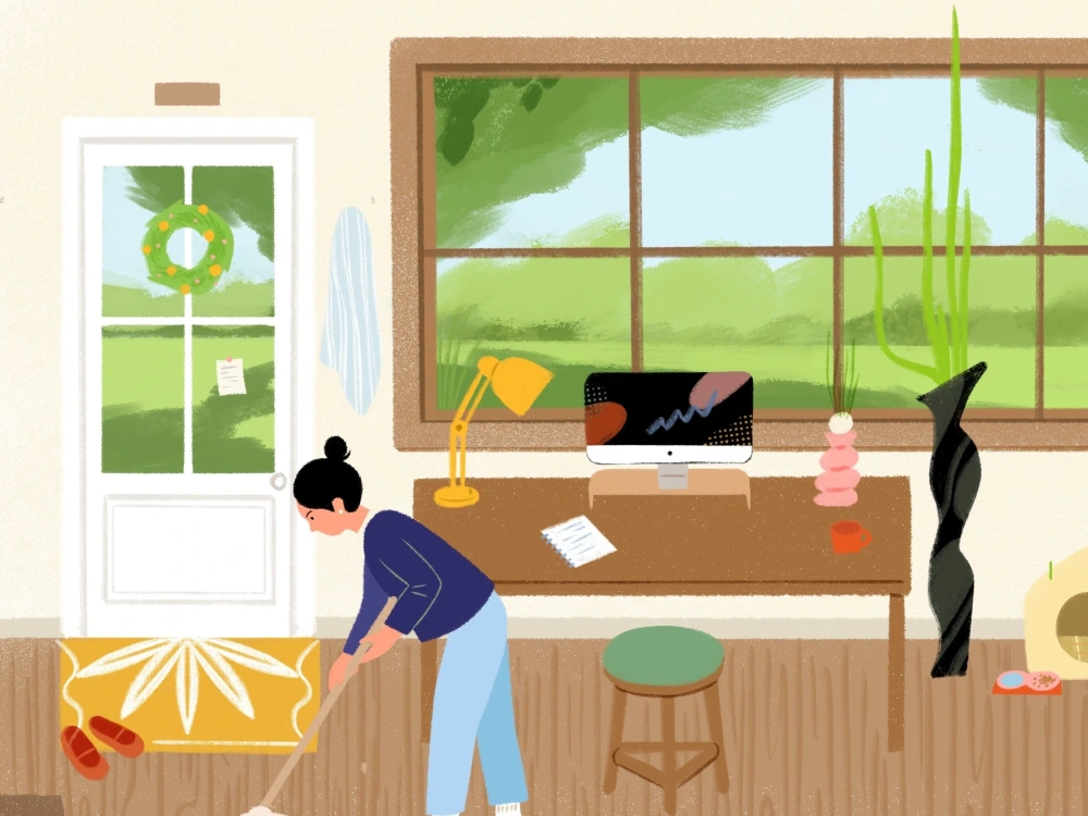 A brightly colored illustration | Upwork