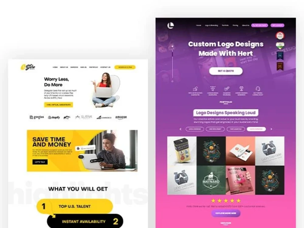 Unique and trendy website UI design with 100% satisfaction. | Upwork