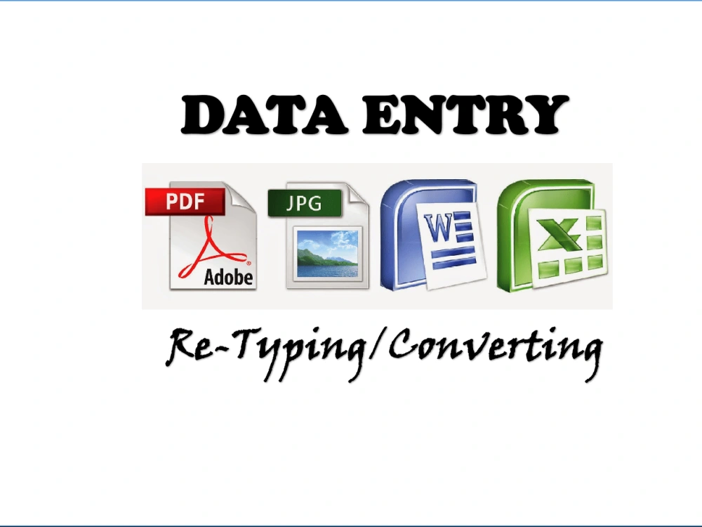 Data Entry Converting & Retyping | Upwork