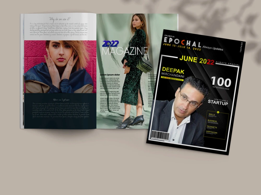 A fantastic editorial design for the magazine cover | Upwork