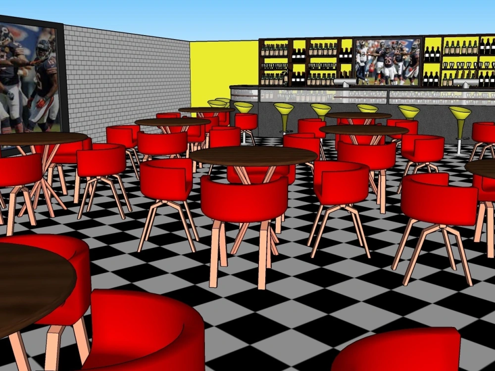 2D interior floor plan converted into a 3D model for visualization ...