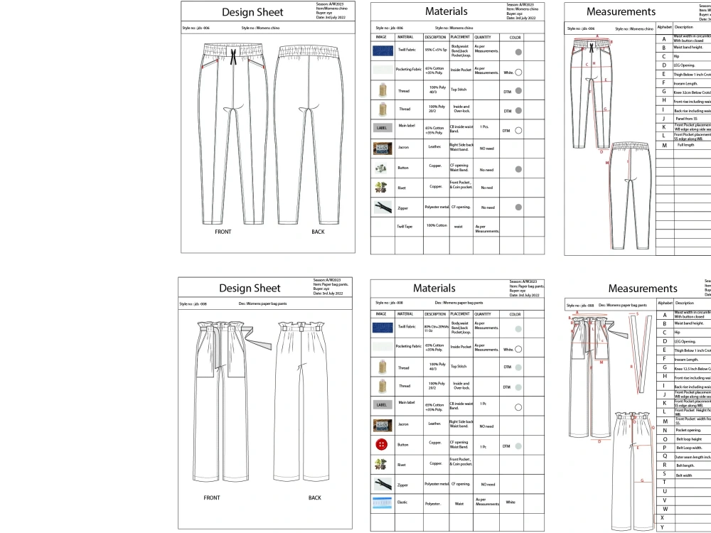A detailed garments tech pack with 3d and 2d illustration. | Upwork