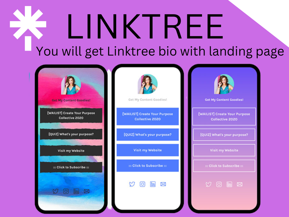 A Linktree account setup and taplink landing page for any business ...