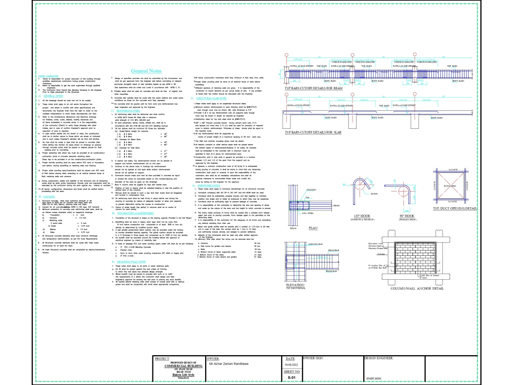 A Design, Analysis Report & Drawings of Commercial Multi Story ...