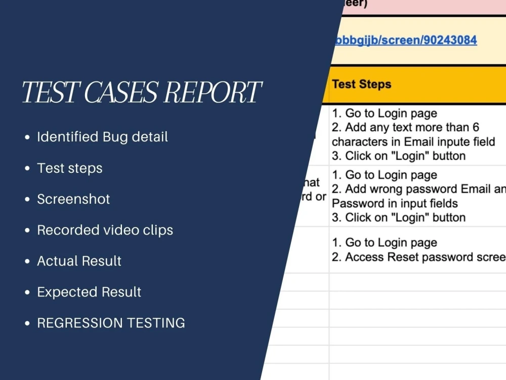 Project Reports - Bug Report - UAT Report - Use cases Report | Upwork