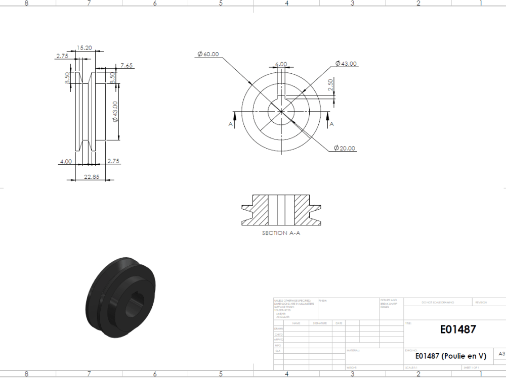 A perfect technical drawing for your 3d model | Upwork