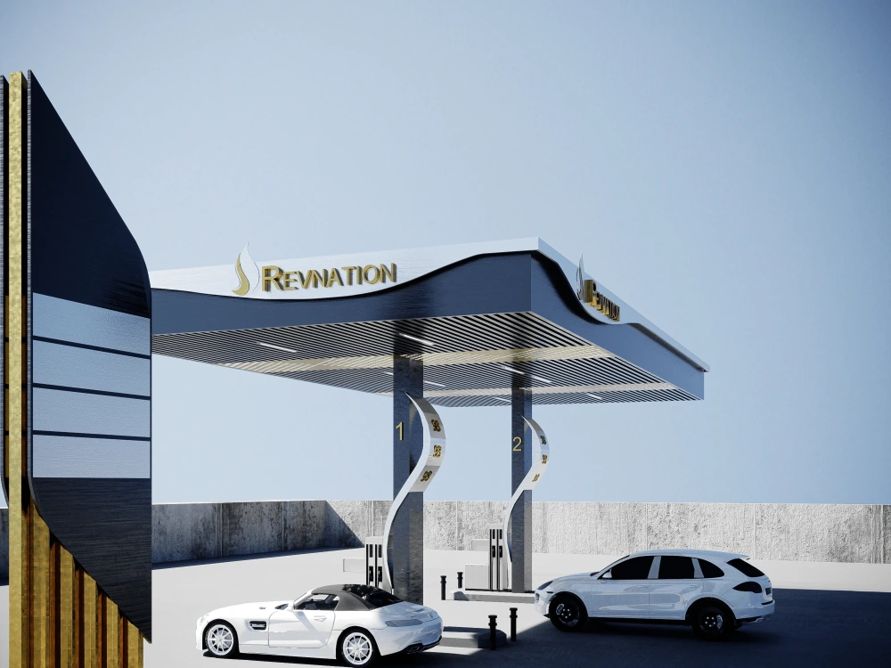 A professional design for your gas station with photorealistic renders ...