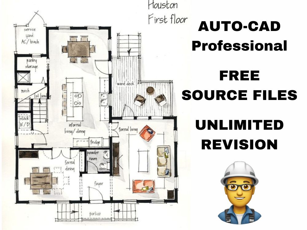 AI Based AutoCAD 2d Drawings Generation with UI Design Prototypes | Upwork