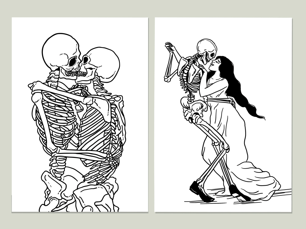 Beautiful line art hand drawn illustrations for your poetry book | Upwork