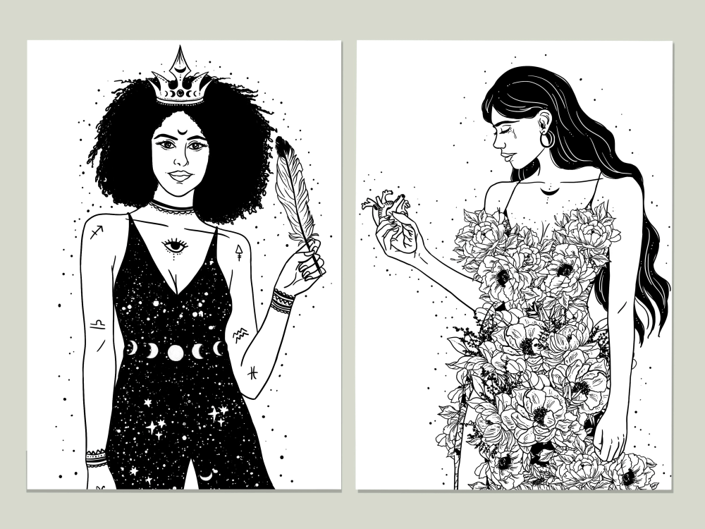 Beautiful line art hand drawn illustrations for your poetry book | Upwork