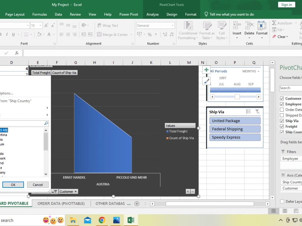 Excel pivot table with chart | Upwork