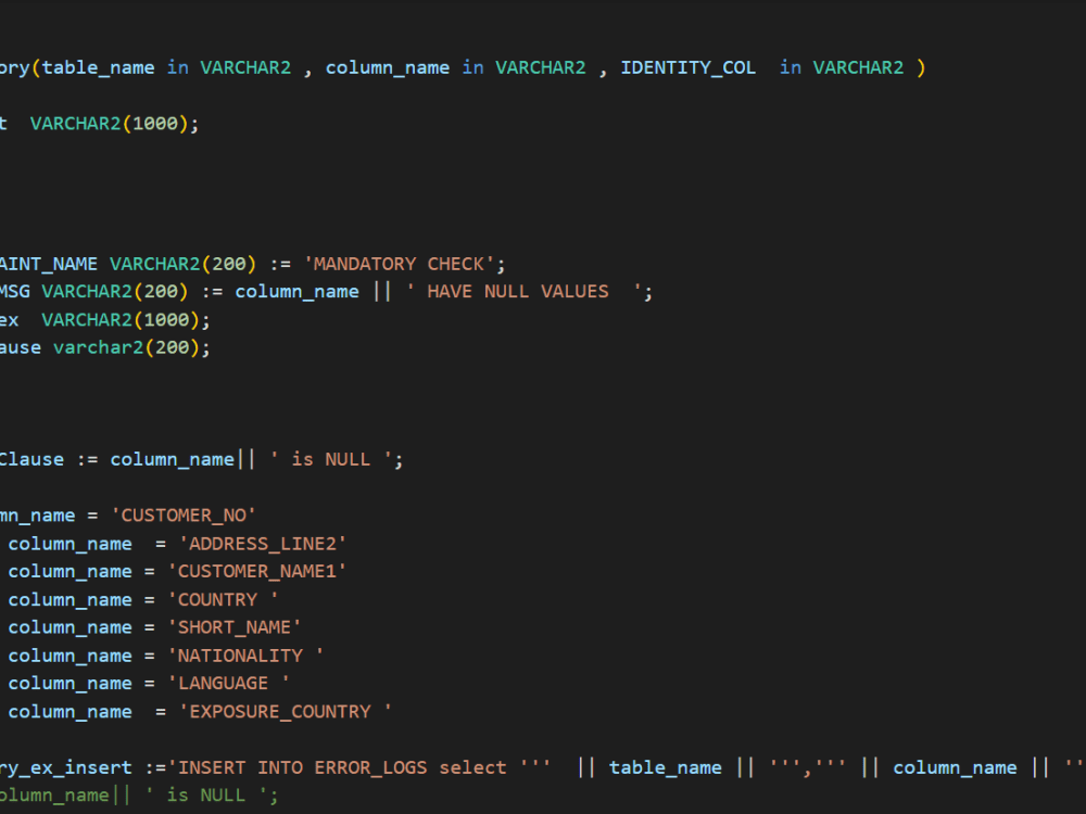 Help in PLSQL and SQL Database | Upwork Help in PLSQL and SQL Database | Upwork