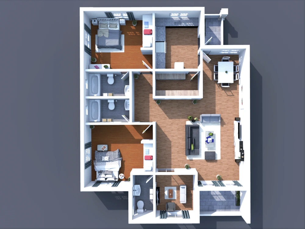 Beautiful 3D floor plan renderings | Upwork