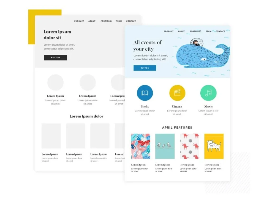 Custom Clean Wireframe Design / Wireframe Designer for your Website ...