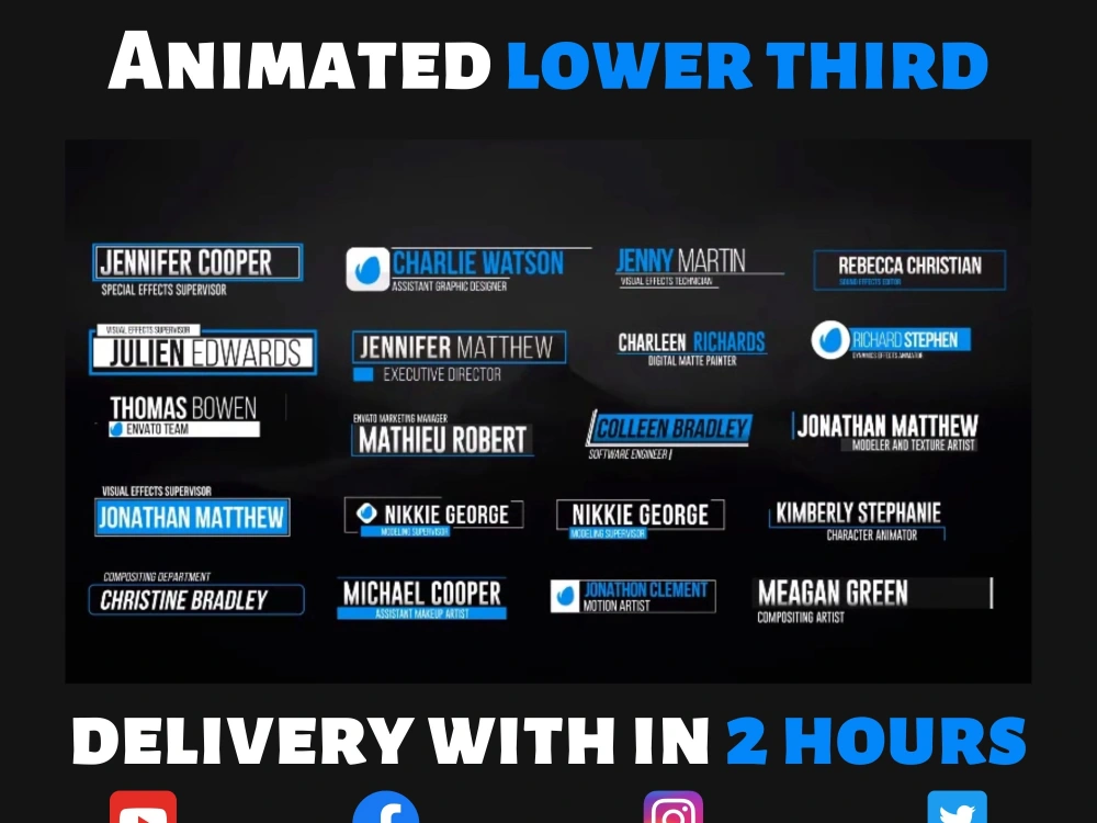 Attractive lower-third animation for your branding videos | Upwork