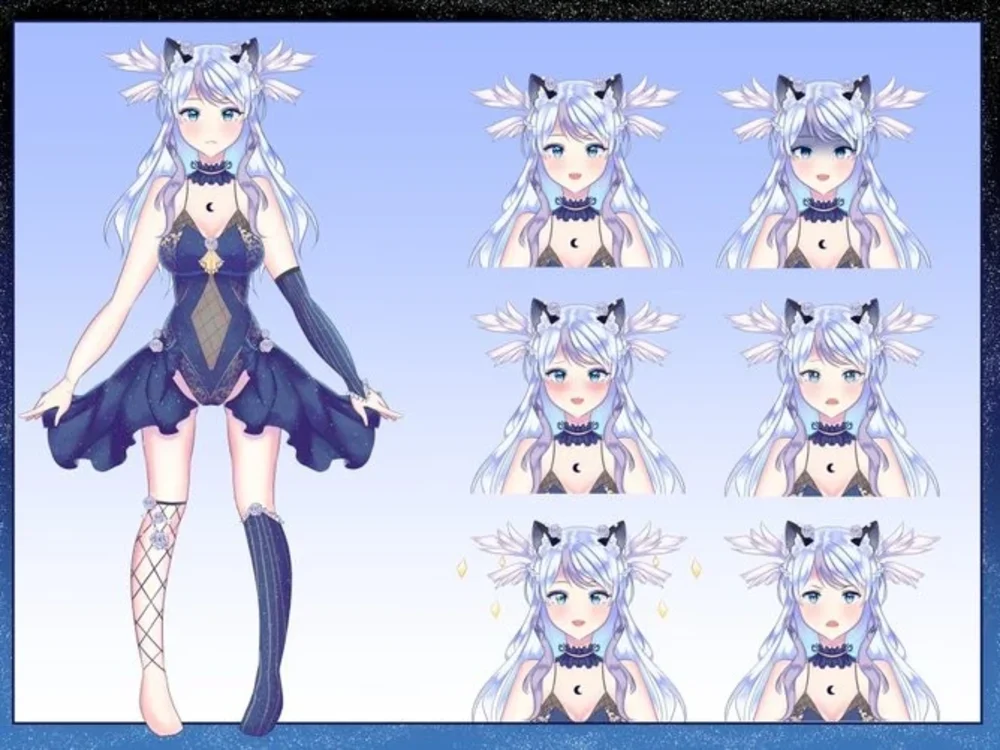 2d vtuber character model, rigging, 2d vtuber animated | Upwork