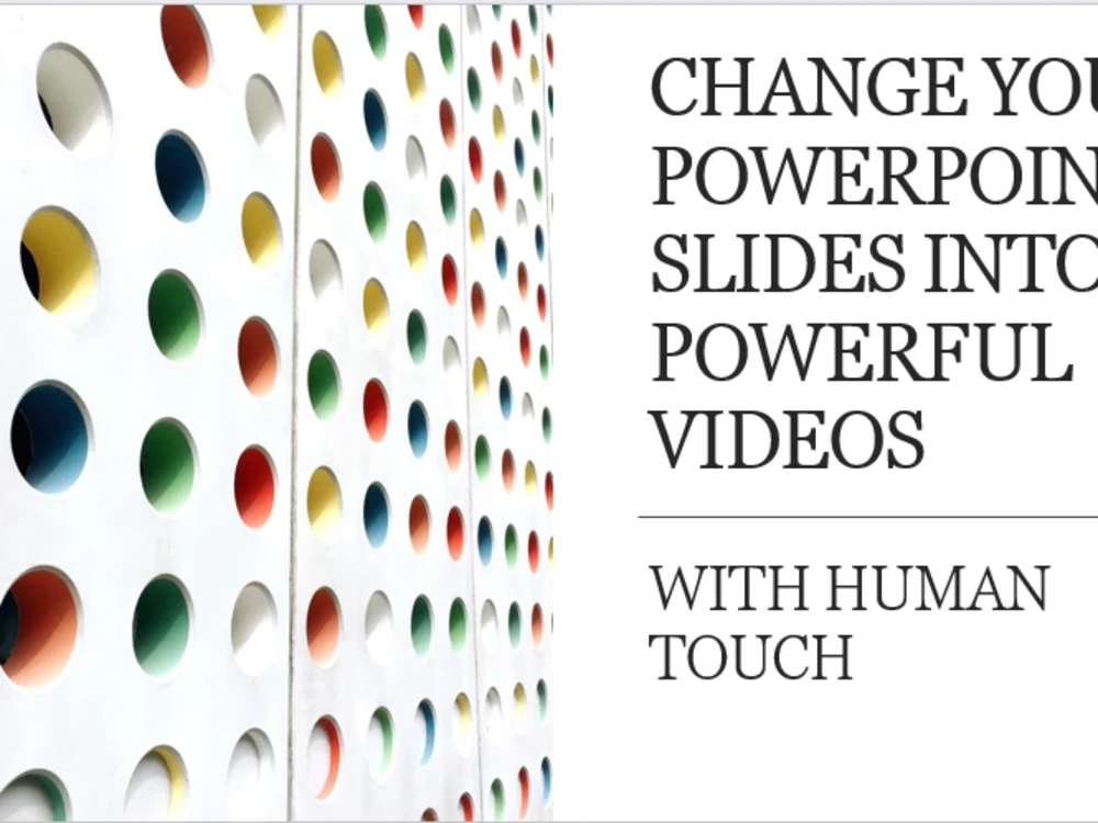 Your PowerPoint converted into a powerful human-animated video ...