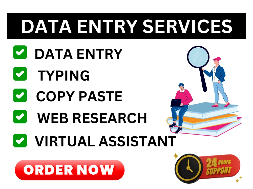 Data entry, web research, virtual assistant and copy paste work | Upwork