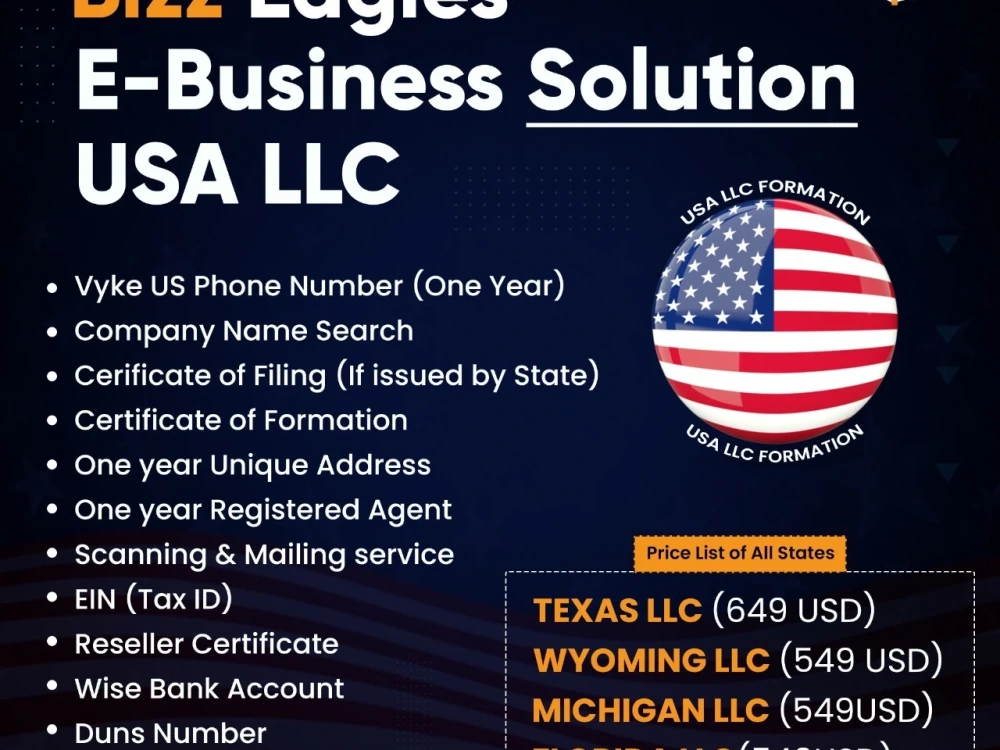 LLC Formation, EIN, Reseller Certificate In US for Resident & Non-Resident | Upwork