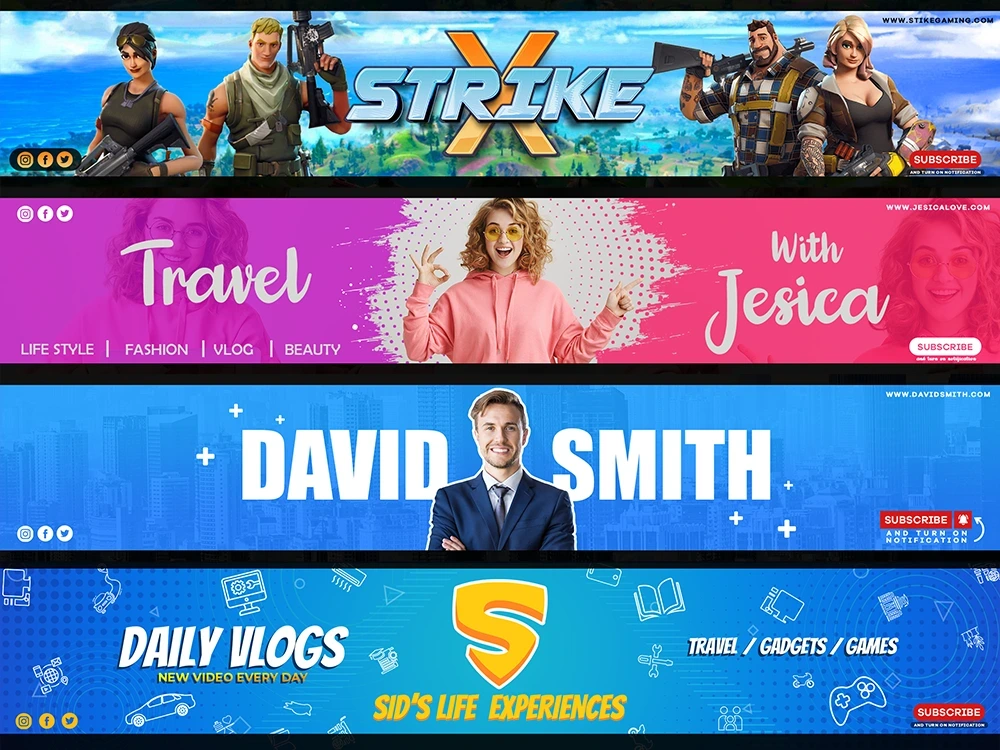 Outstanding youtube banner, social media banner | Upwork