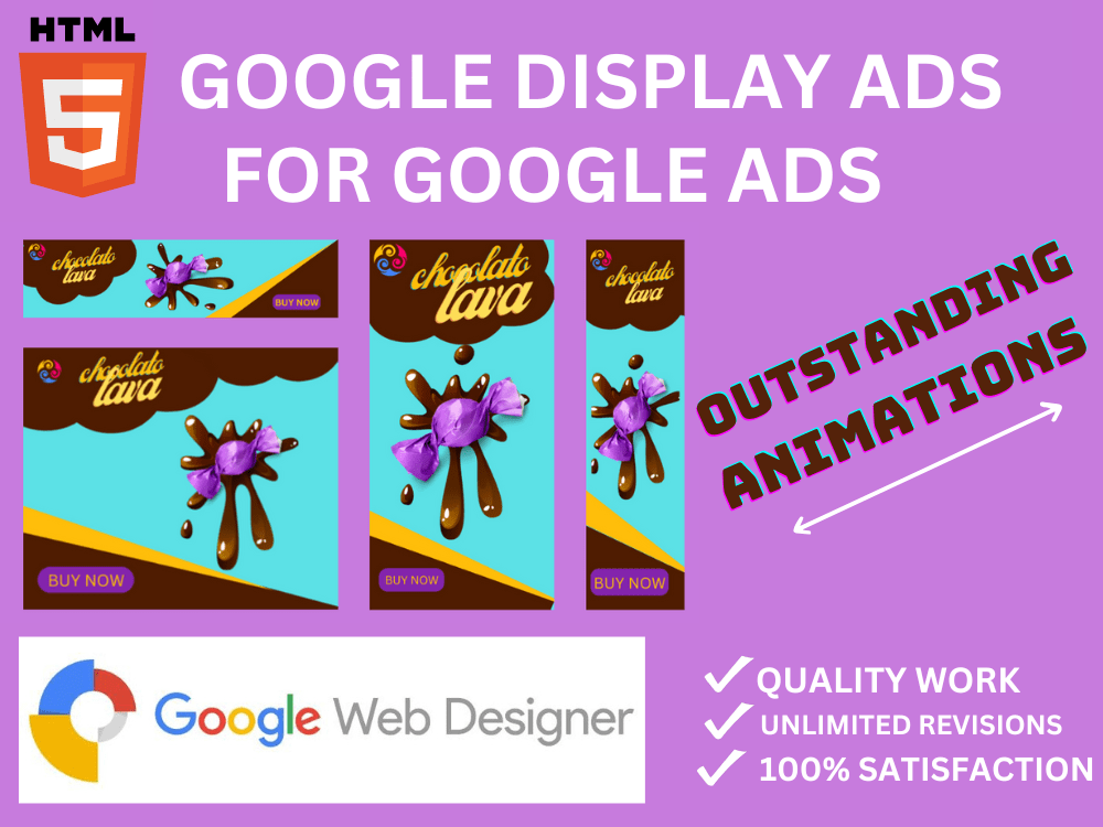 A set of professional HTML5 Google Display Ads for Google Ads | Upwork