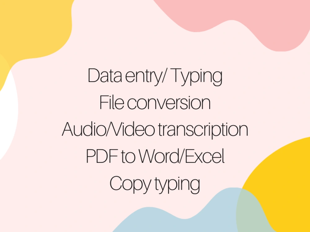 Data entry, file conversion, grammar & plagiarism checks, and transcription | Upwork