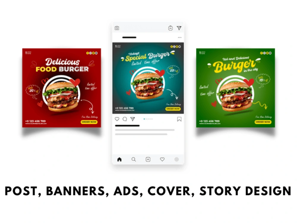 Creative social media post designs (Facebook, Instagram etc.) | Upwork