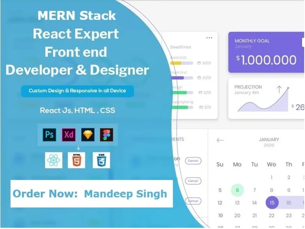 React Js React Developer Front End Reactjs Mern Stack Developer Upwork