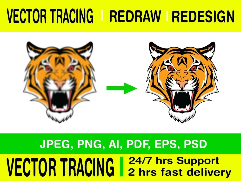 Vector tracing, JPG, PNG into a high-resolution vector file within 2 ...