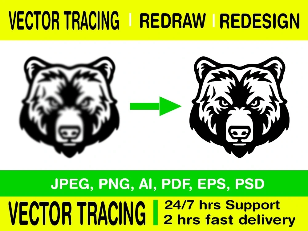 Vector tracing, JPG, PNG into a high-resolution vector file within 2 ...