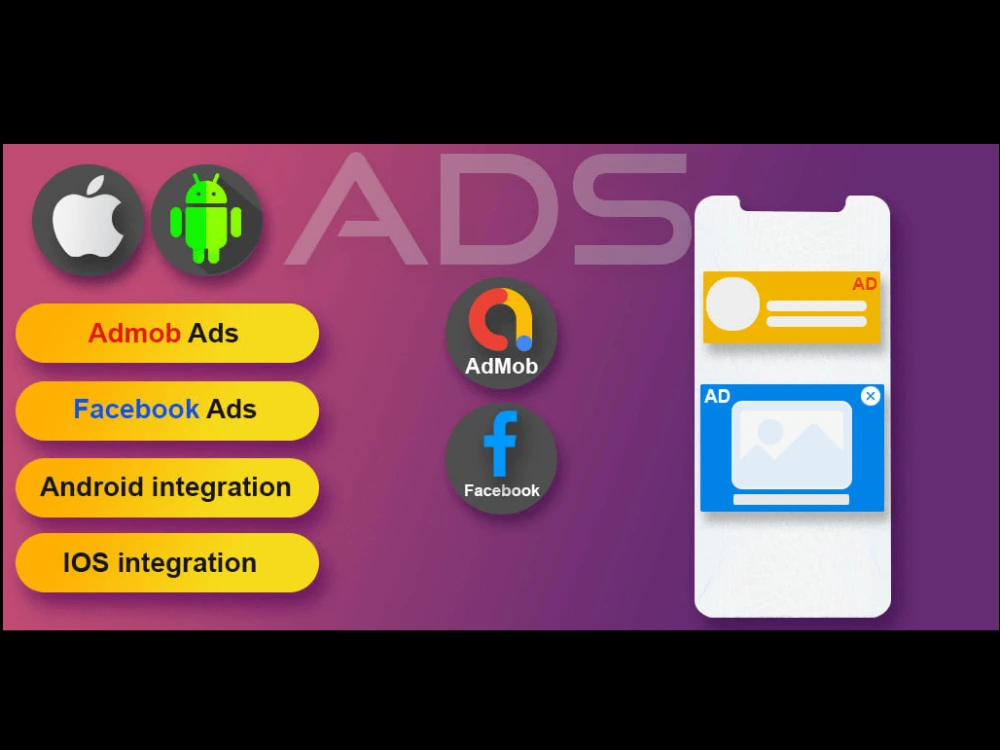 Implementation of admob ads facebook ads in Flutter ios android app | Upwork