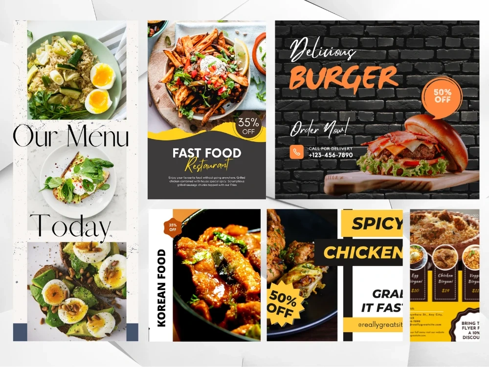 Modern and professional menu design | Upwork
