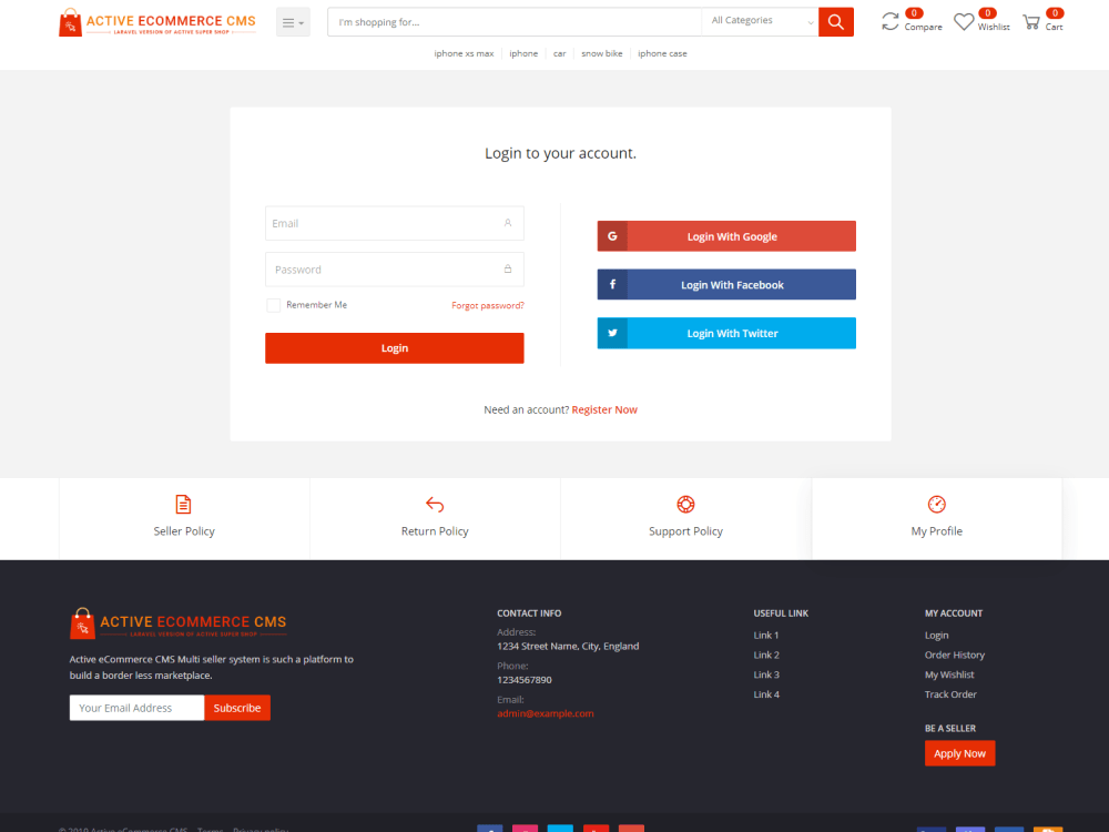 Active Ecommerce cms + Full website in Laravel | Upwork