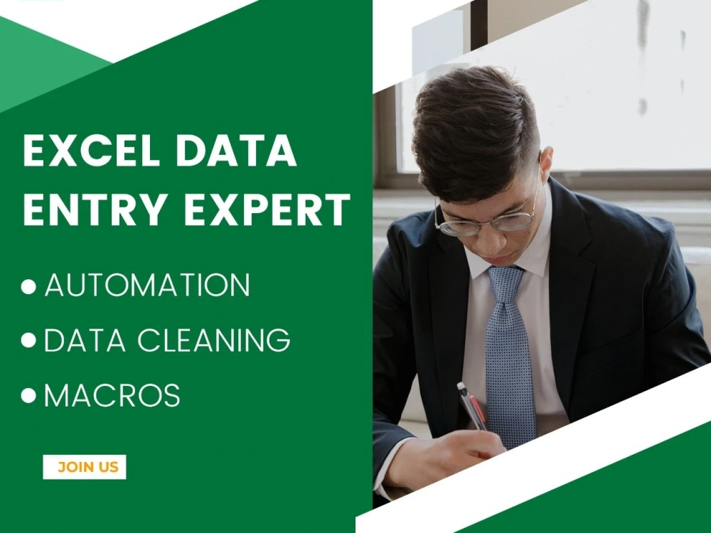 Excel data entry, automation, manual typing, data cleaning and copy paste | Upwork