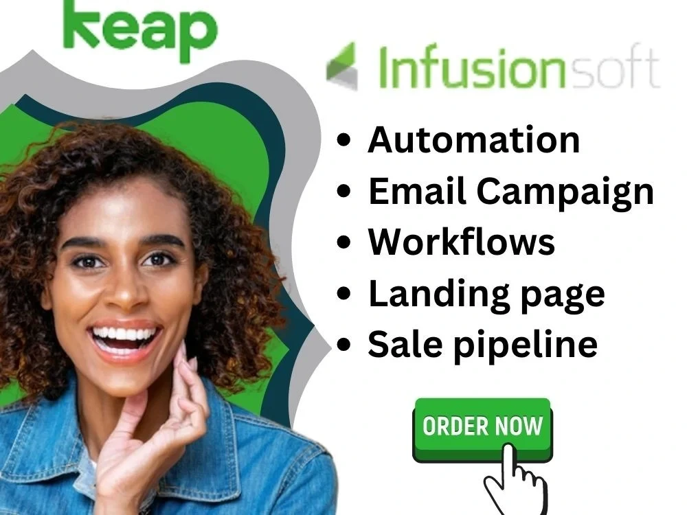 KEAP landing page, sales funnel, Infusionsoft email campaign and automation | Upwork
