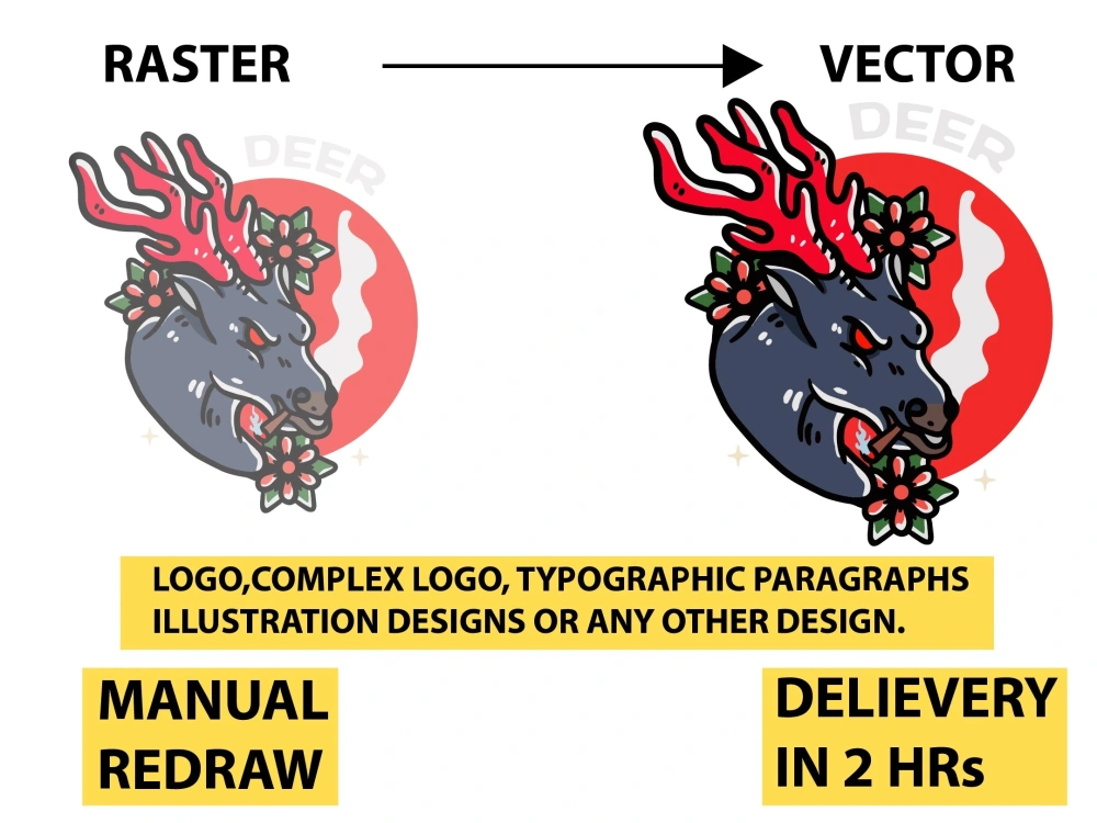 Vector - Tracing Illustration Art Design from Raster Image | Upwork
