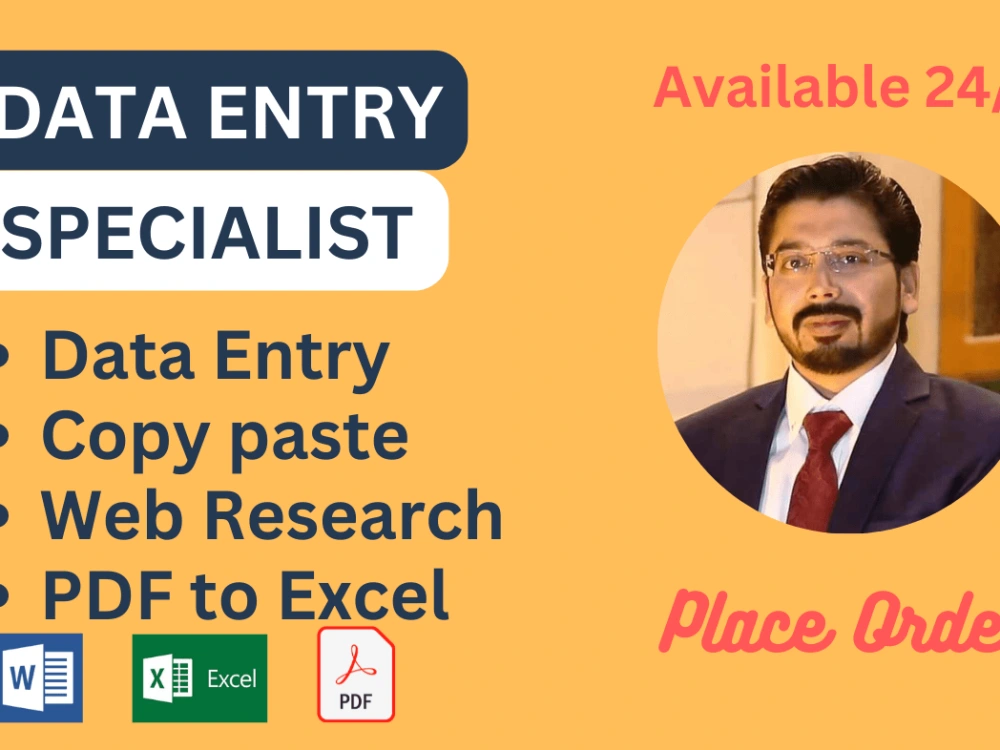 Data Entry | Copy Paste | PDF to excel | Upwork