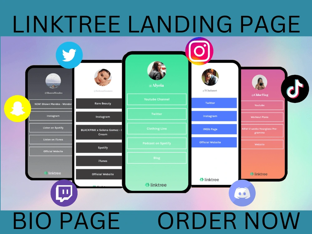 Linktree bio link landing page, beacon, tap page for your social media | Upwork