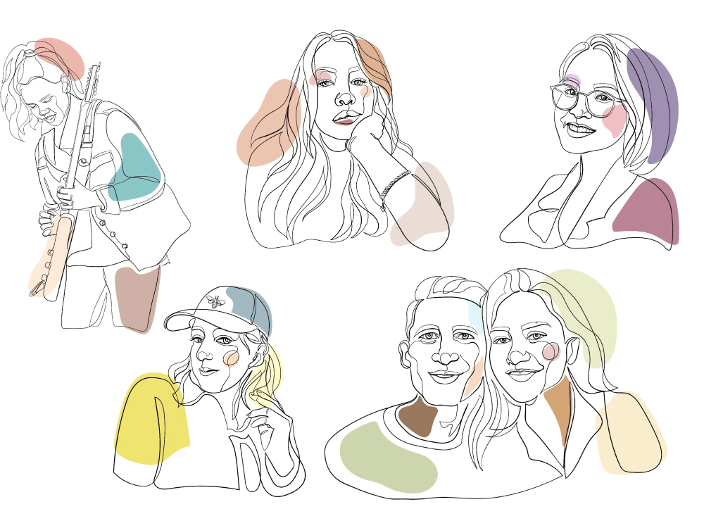 Vector line art portrait from your picture in 24hours | Upwork