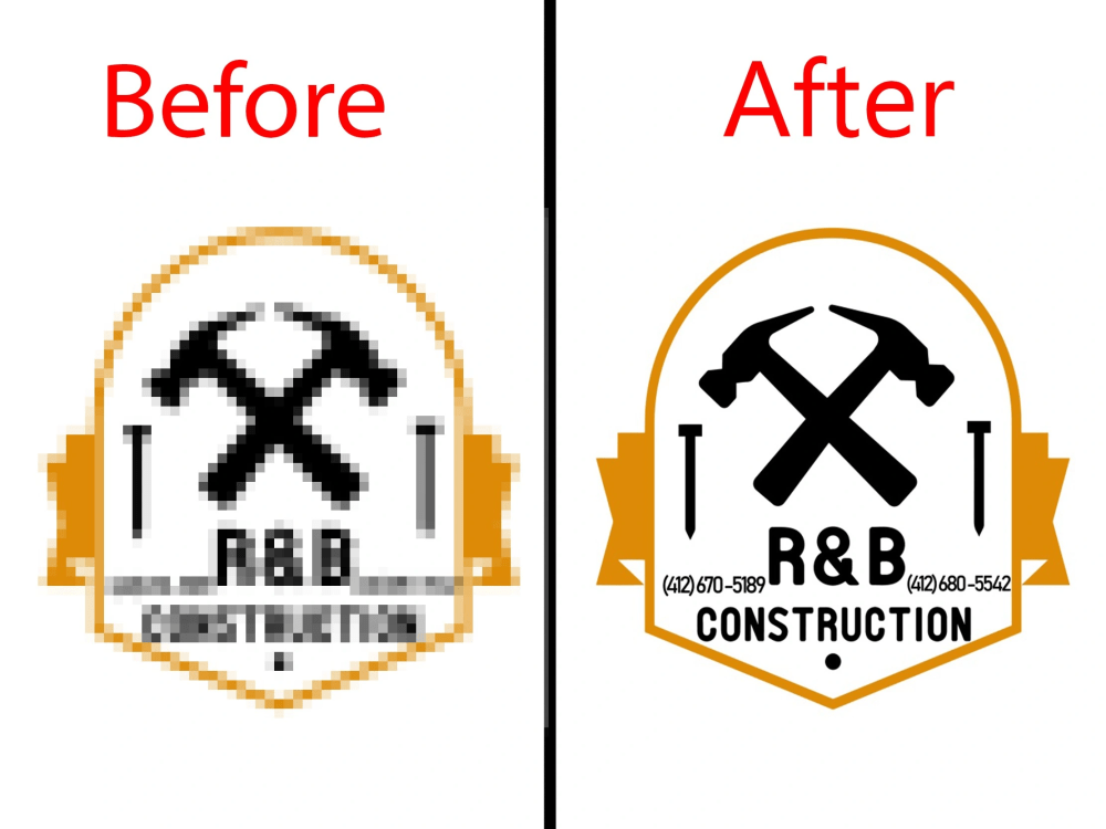 Convert logo to high resolution vector, redraw, upscale, sharpen | Upwork