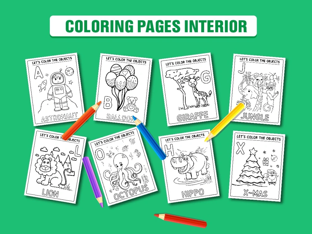 Amazon KDP book formatting and kids coloring pages interior with book ...