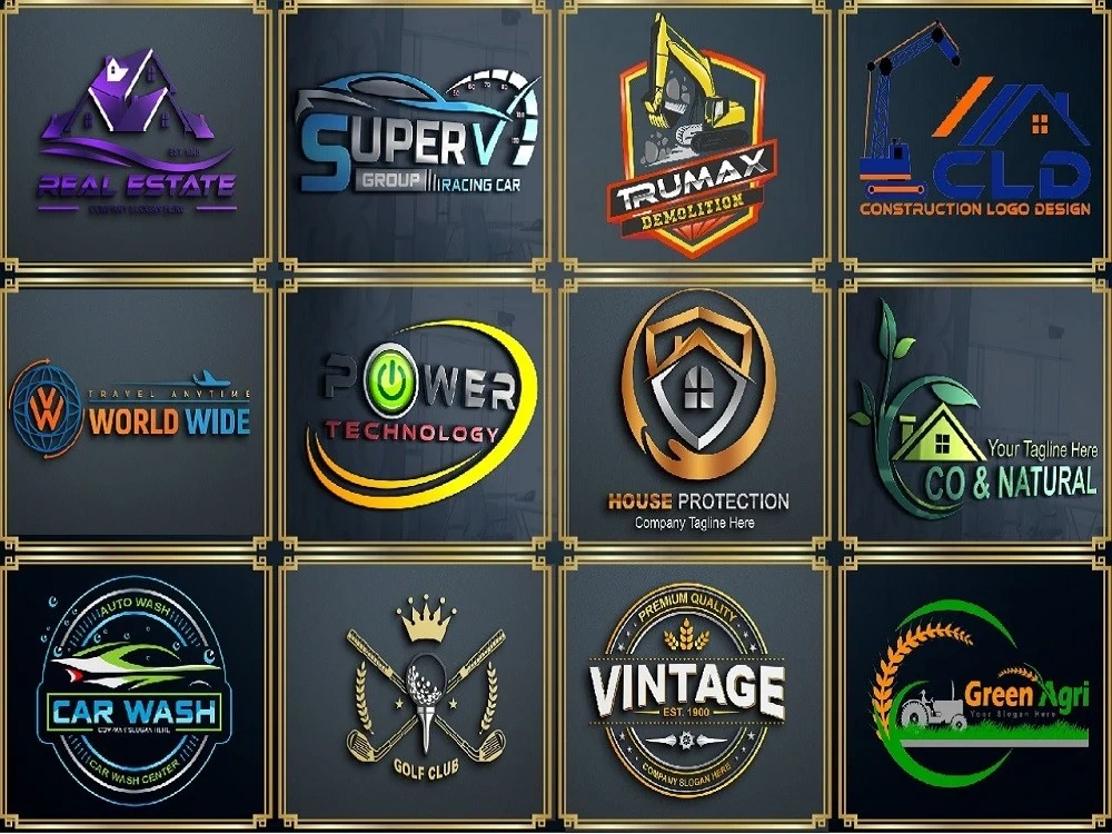 Custom HD logo design created by adobe illustrator with 3D Mock UP | Upwork