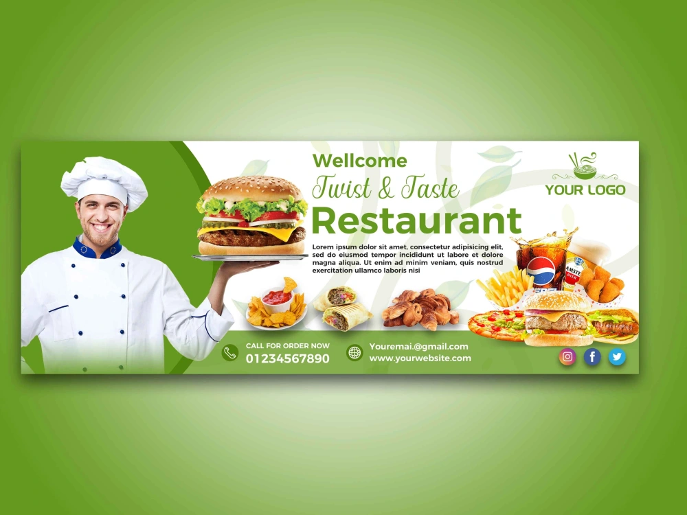 A creative restaurant menu design, food menu, digital menu, menu board ...