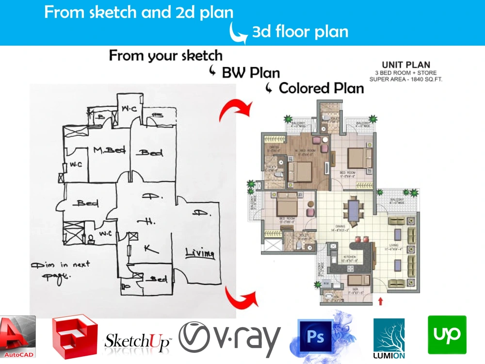 2d texture plan with the highest quality render | Upwork