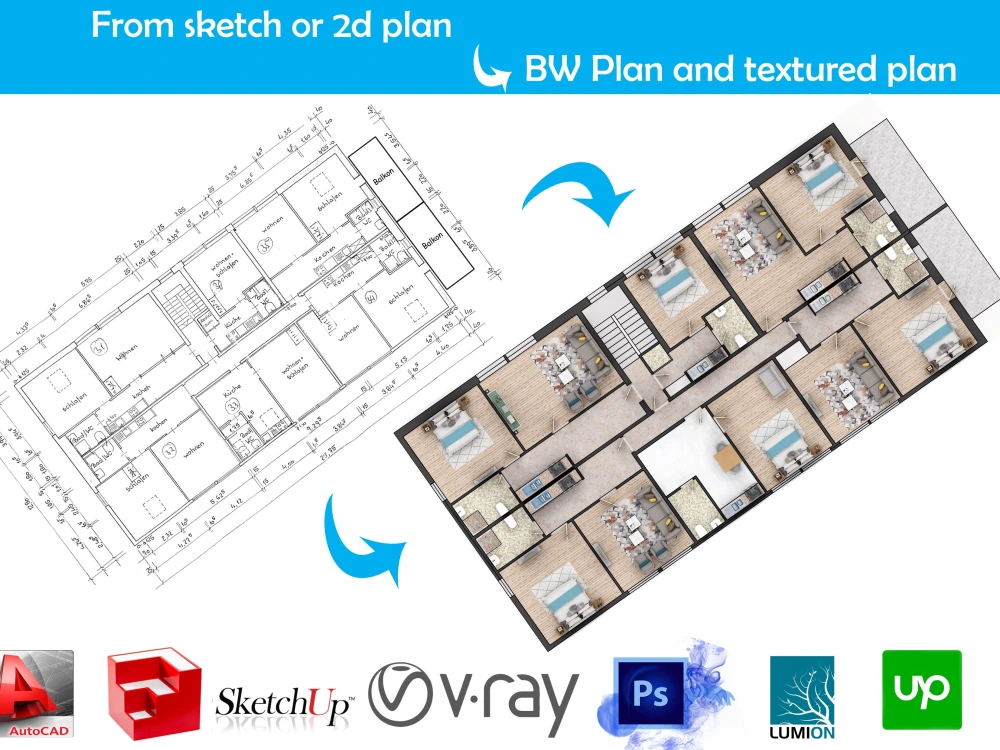2d texture plan with the highest quality render | Upwork